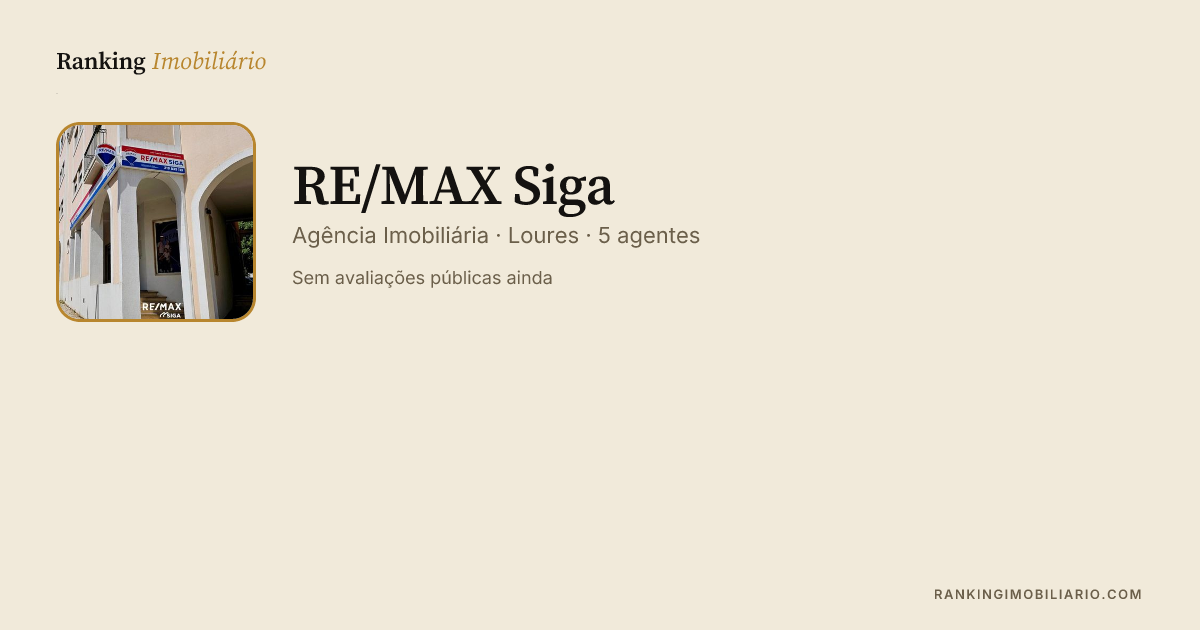 RE/MAX Siga - Agência Imobiliária em Loures | Ranking Imobiliário ...
